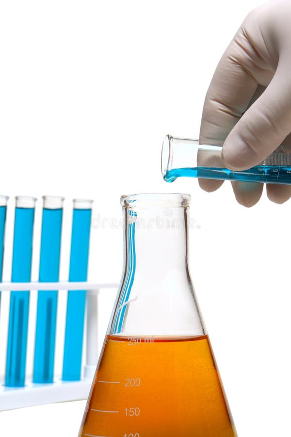 Scientific Experiment Test in Science Research Lab Stock Image - Image ...