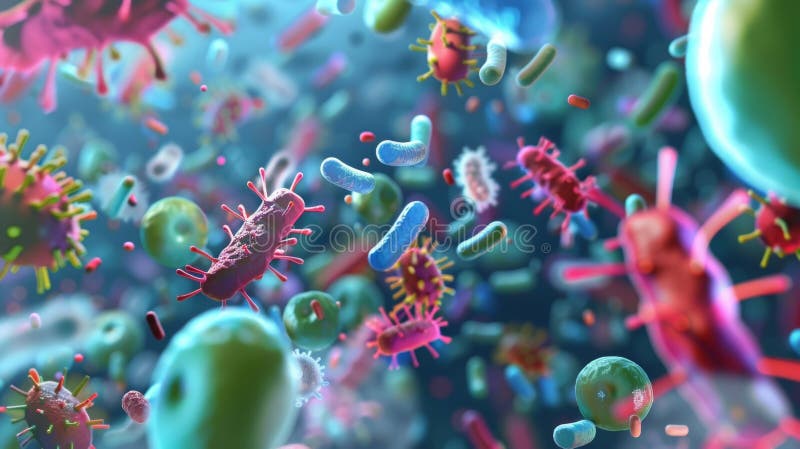 Scientific Exploration: Ultra-Realistic Microscopic Ecosystem Stock ...