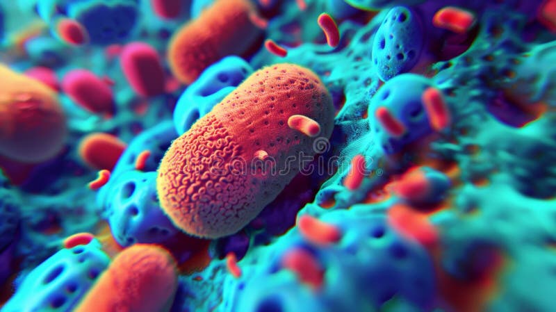 Scientific Exploration: Ultra-Realistic Microscopic Ecosystem Stock ...