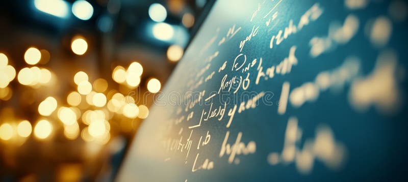 Scientific Formulas on a Chalkboard in Soft Focus Background, Ideal for ...