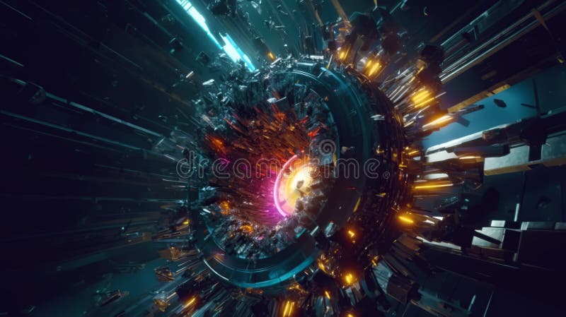 Scientific Foundation. Discoveries of the Future Stock Illustration ...