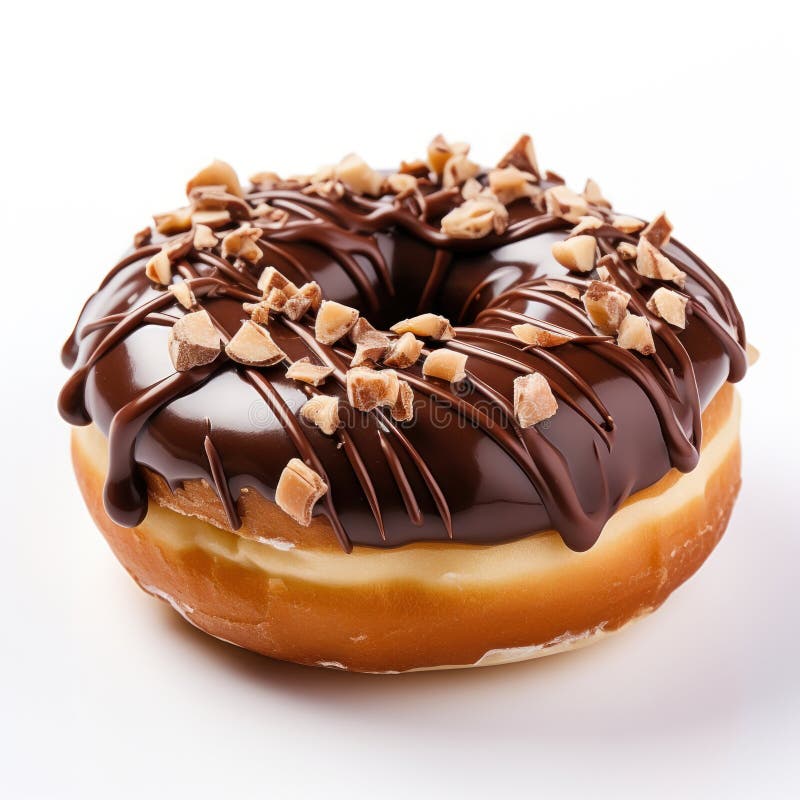 Scientific Graphy of Donut on White Background AI Generated Stock ...