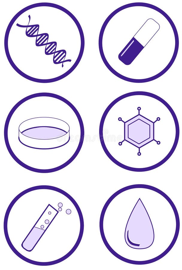 Scientific and Health Test Icon Set Stock Vector - Illustration of drug ...