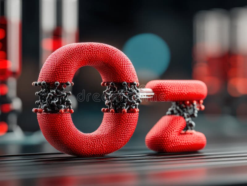 A Scientific Illustration Depicting the Ozone Molecule (O3) Stock ...