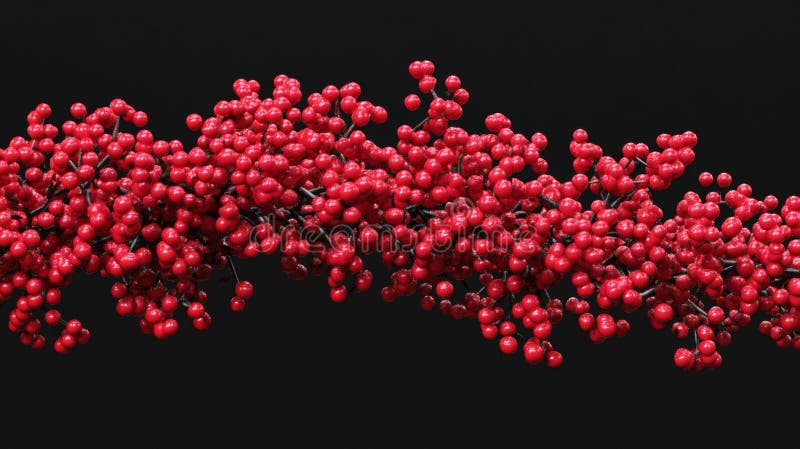 For Scientific Illustrations, a Red DNA Helix Against a Black ...