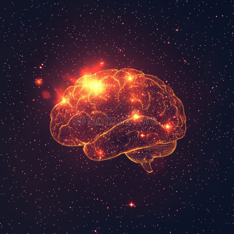 A Scientific Image Depicting the Brain and Nervous System with Glowing ...