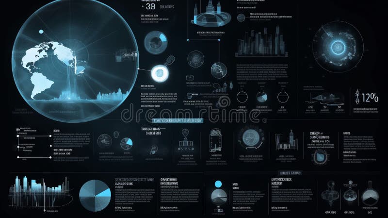 A Scientific Infographic is Shown on the Screen. AI Generated Stock ...