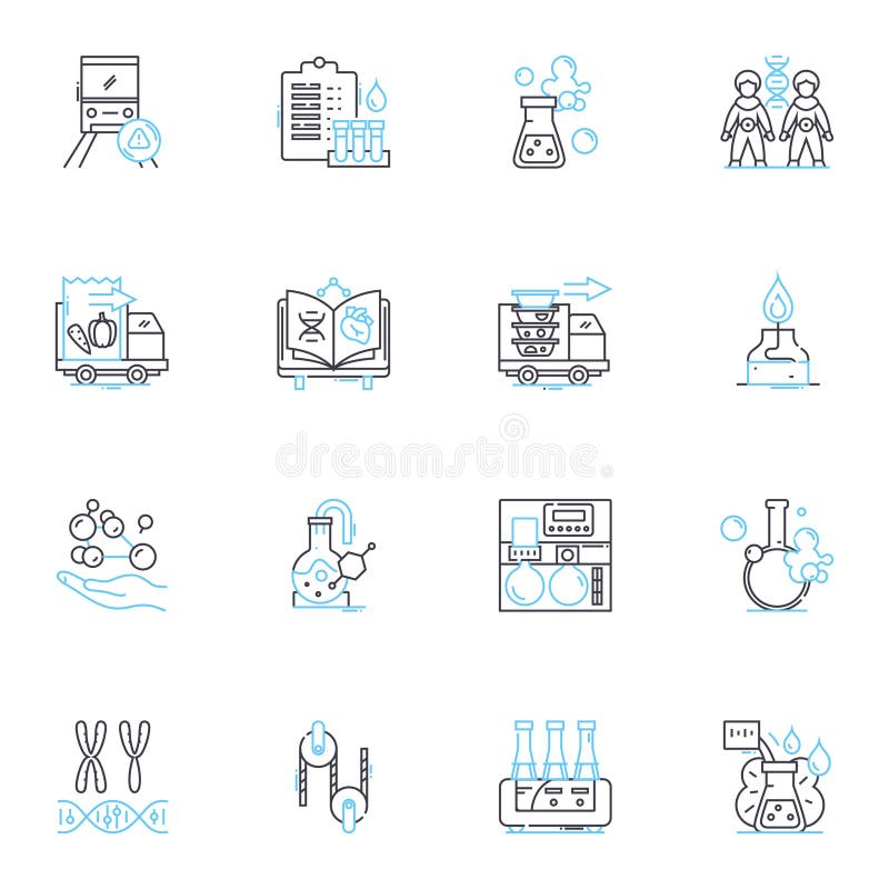 Scientific Inquiry Linear Icons Set. Experimentation, Observation, Data ...