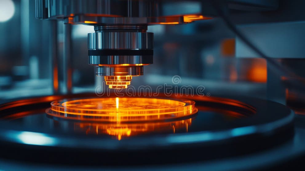 Scientific Instrument Analyzing Illuminated Sample Dish Stock ...