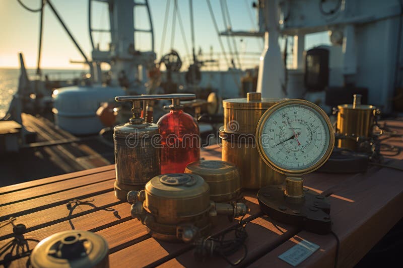 Scientific Instruments and Equipment on the Deck of a Research Vessel ...