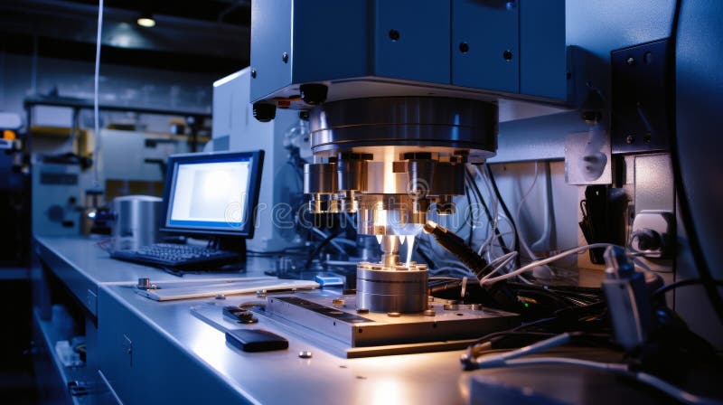 Scientific Laboratory with Computers and Laser Equipment , Generated by ...