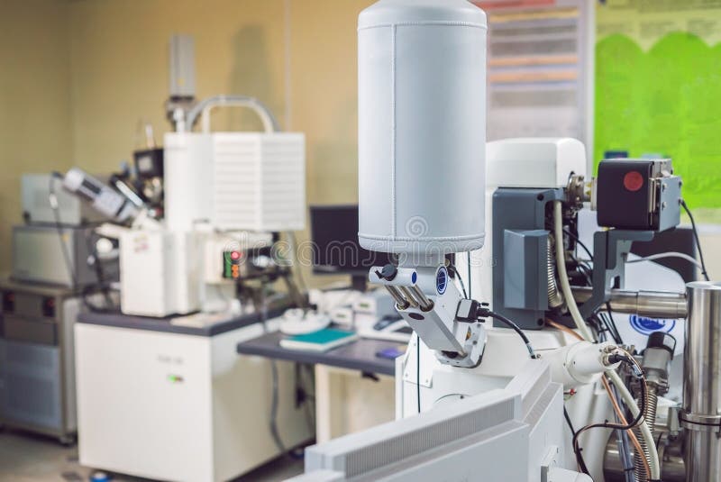 Scientific Laboratory with a Couple of Electron Microscopes Stock Image ...