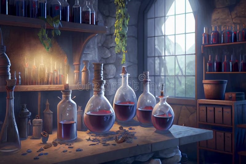 Scientific Laboratory, Medieval Science Laboratory,ai Illustration ...