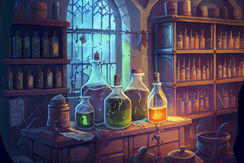 Scientific Laboratory, Medieval Science Laboratory,ai Illustration ...