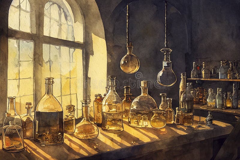 Scientific Laboratory, Medieval Science Laboratory,ai Illustration ...