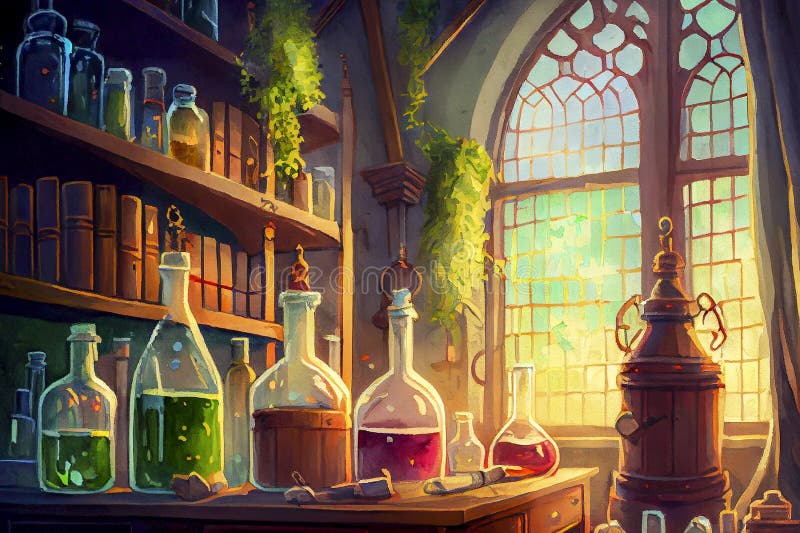 Scientific Laboratory, Medieval Science Laboratory,ai Illustration ...