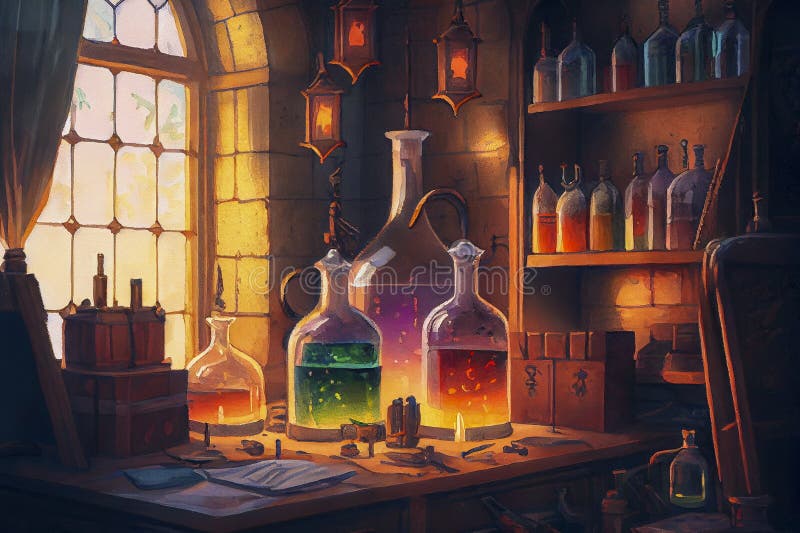 Fantasy Science Laboratory. Experiment with Electrical Energy. 3d ...