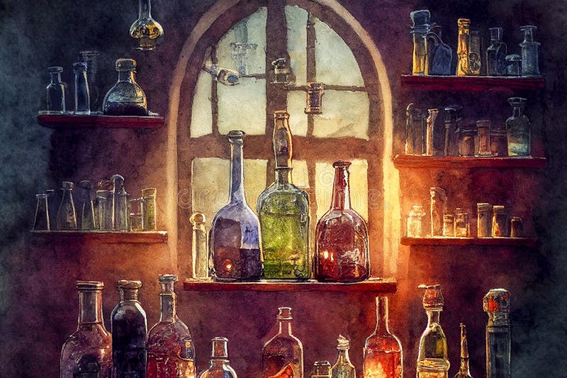 Scientific Laboratory, Medieval Science Laboratory,ai Illustration ...