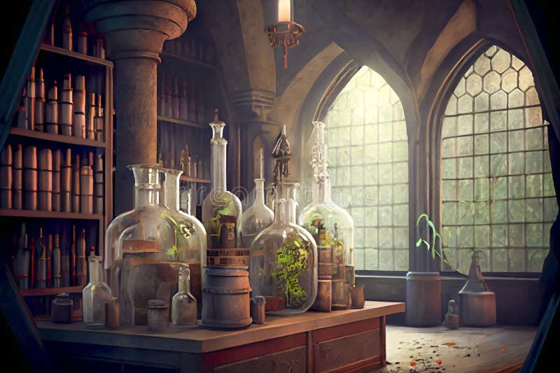 Scientific Laboratory, Medieval Science Laboratory,ai Illustration ...