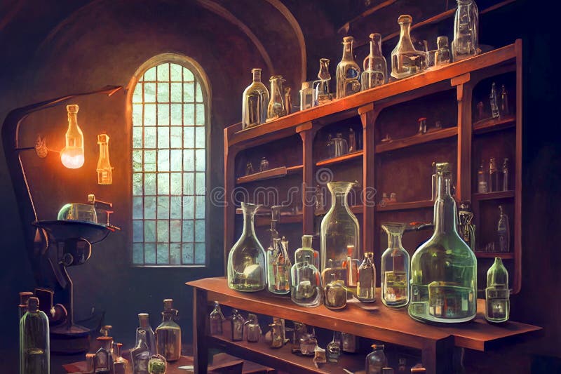 Scientific Laboratory, Medieval Science Laboratory,ai Illustration ...