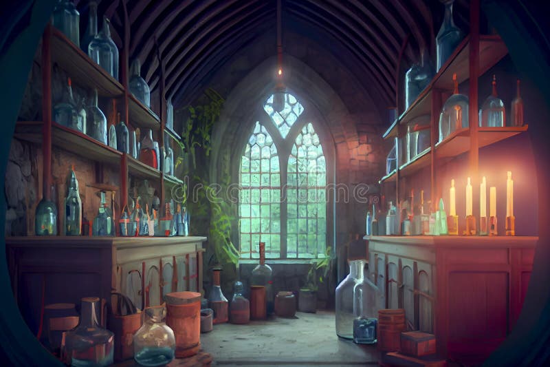 Scientific Laboratory, Medieval Science Laboratory,ai Illustration ...