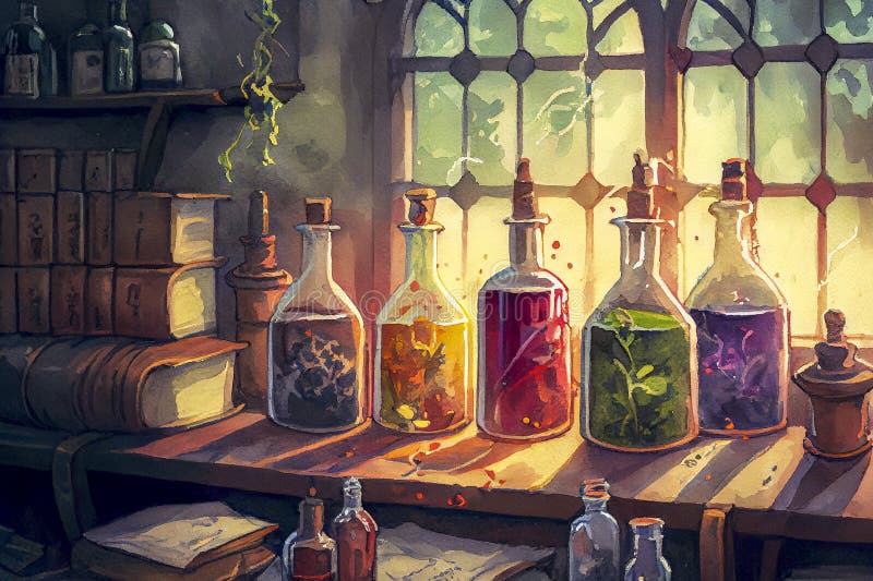 Scientific Laboratory, Medieval Science Laboratory,ai Illustration ...