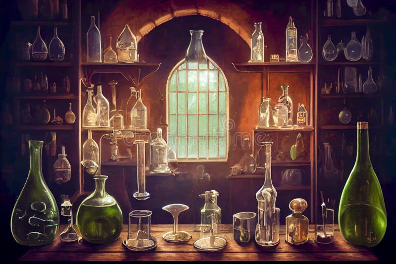 Scientific Laboratory, Medieval Science Laboratory,ai Illustration ...