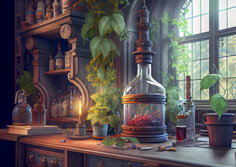 Scientific Laboratory, Medieval Science Laboratory,ai Illustration ...