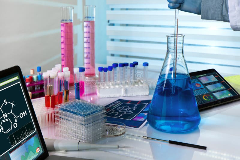 Scientific Laboratory Table Stock Photo - Image of investigation ...