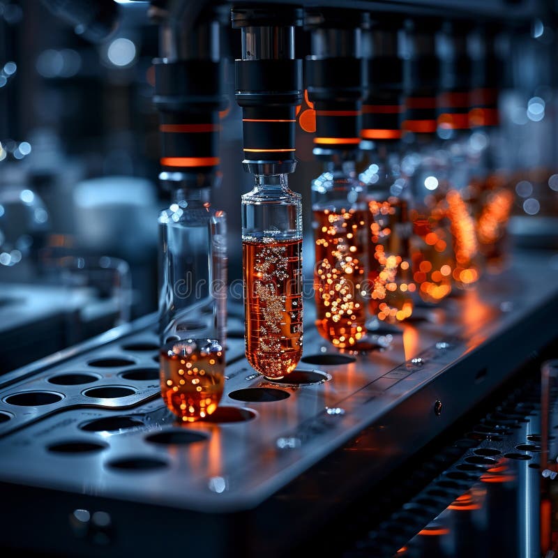 Scientific Laboratory with Test Tubes and Equipment Stock Image - Image ...