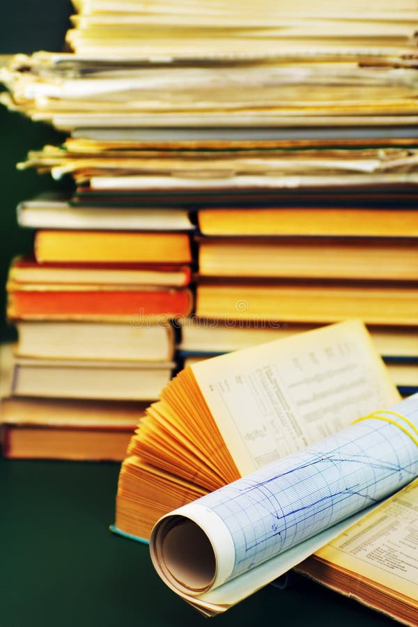 Scientific Literature and Graphics Stock Image - Image of textbook ...