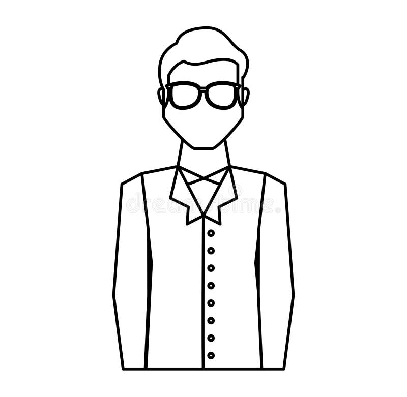 Scientific man avatar icon stock vector. Illustration of research ...