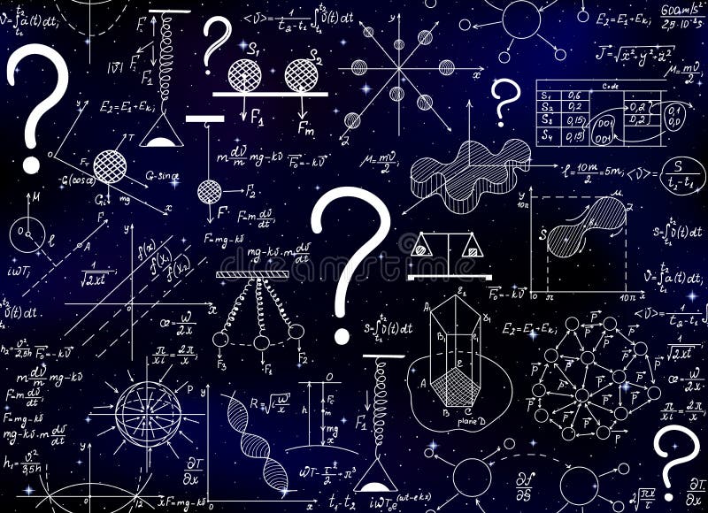 Scientific Mathematical Vector Seamless Pattern with Question Marks ... Scientific Mathematical Vector Seamless Pattern with Question Marks ...