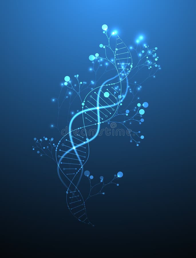 Scientific Medical Background with Abstract Image of Dna Molecule and ...