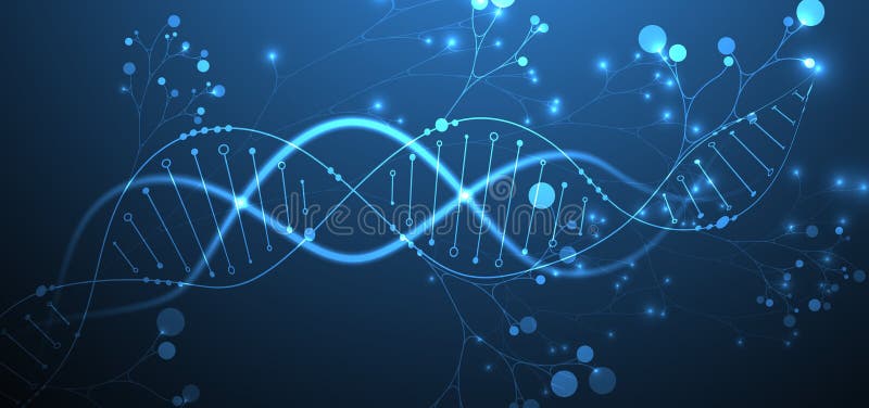 Scientific Medical Background with Abstract Image of Dna Molecule and ...