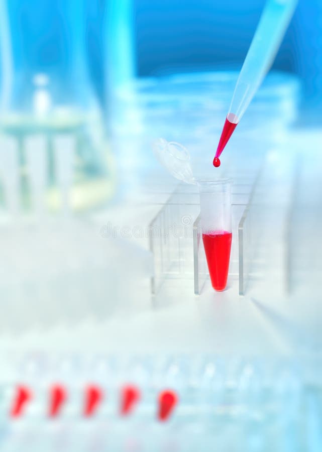 Scientific or Medical Background in Red and Blue Stock Photo - Image of ...