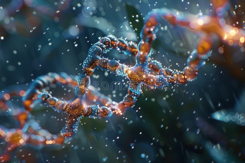 Ultra Realistic Scientific Micrograph of a Double Helix DNA Stock ...