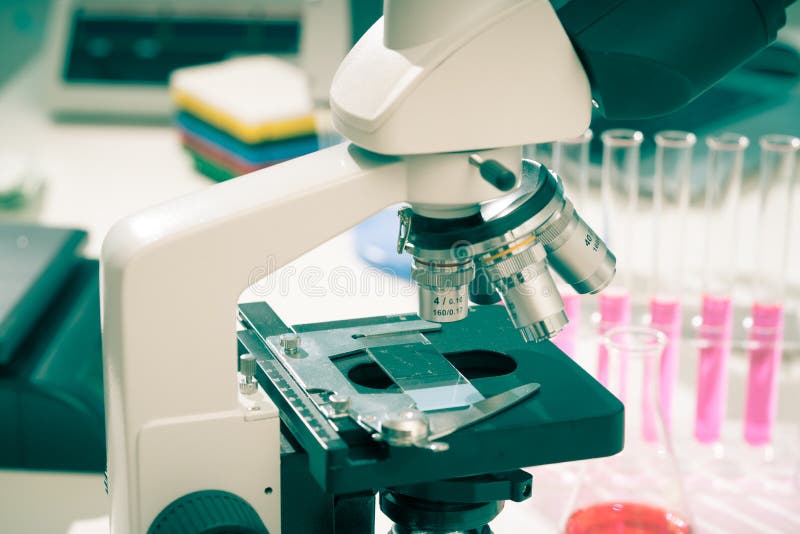 Scientific Microscope in the Laboratory of Forensics Stock Image ...