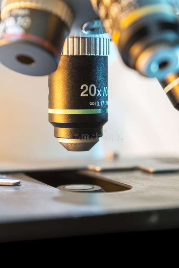 Scientific Microscope stock photo. Image of lens, chemist - 87276772