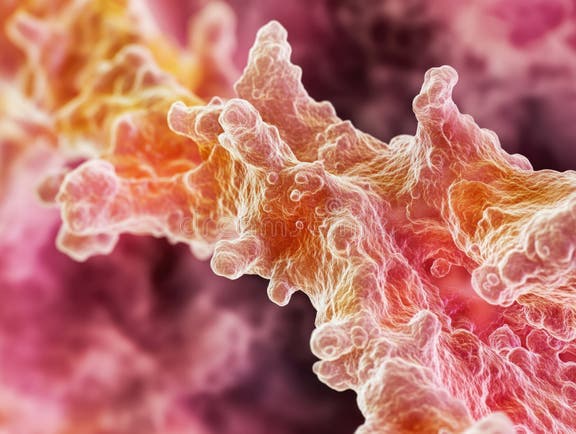 Scientific Microscopic Image of Protein Molecules Stock Illustration ...