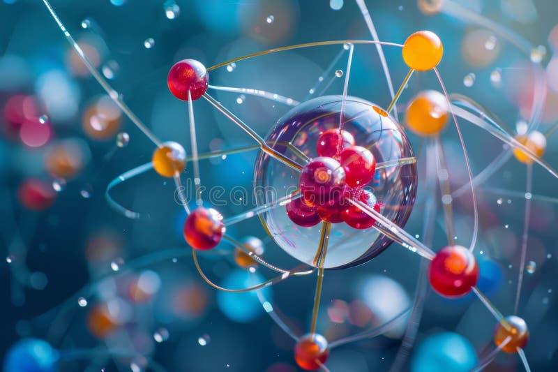 Scientific Model of the Atom Stock Image - Image of nucleus, life ...