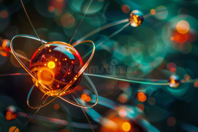 Scientific Model of the Atom Stock Image - Image of isolated, graphic ...