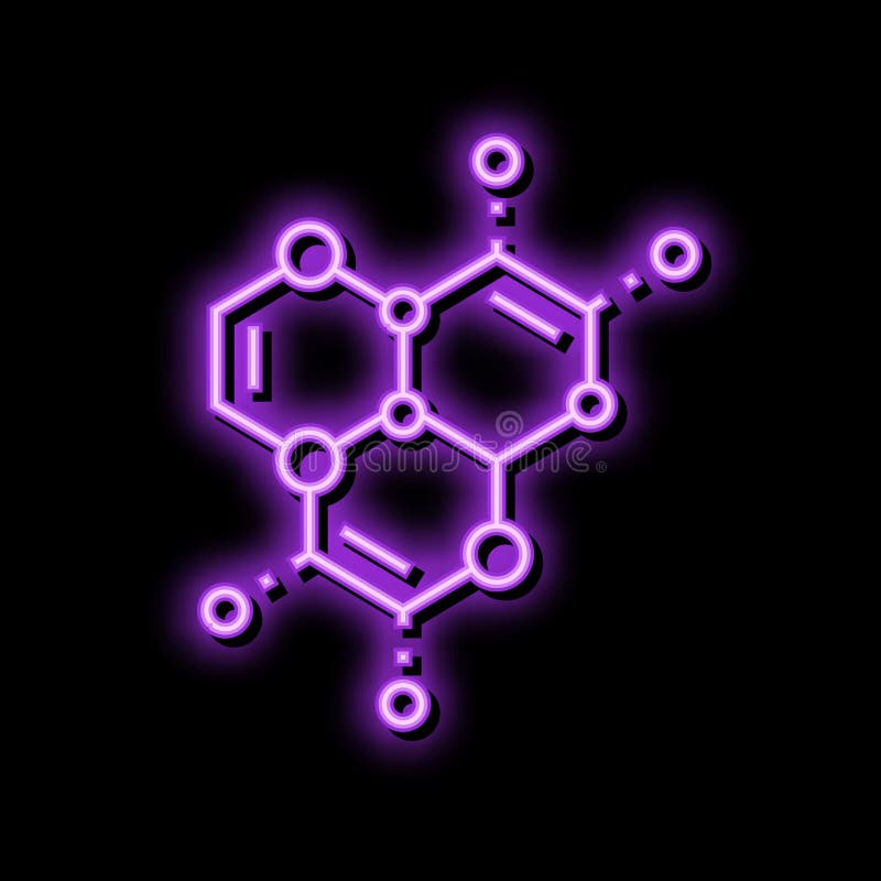 Scientific Molecular Structure Neon Glow Icon Illustration Stock Vector ...