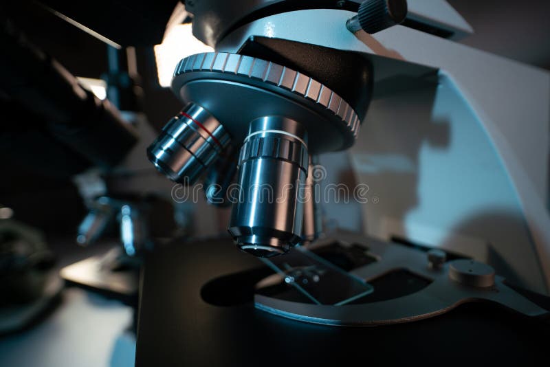 Scientific Optical Microscope in the Laboratory Stock Photo - Image of ...