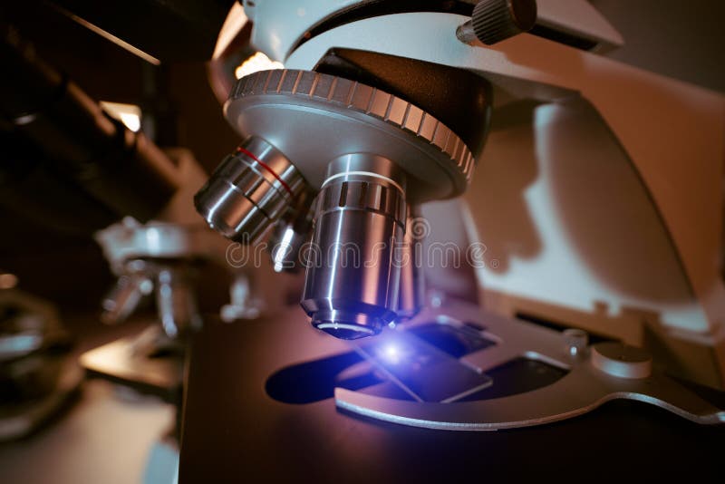 Scientific Optical Microscope in the Laboratory Stock Photo - Image of ...