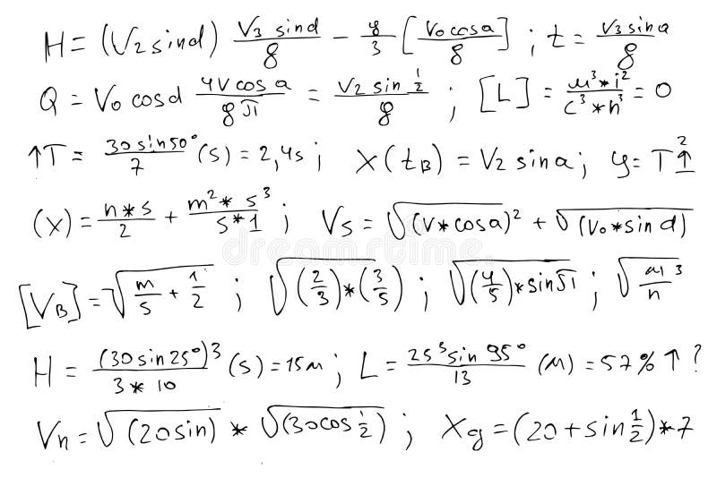 Scientific Physical Formulas and Calculations. Educational Background ...