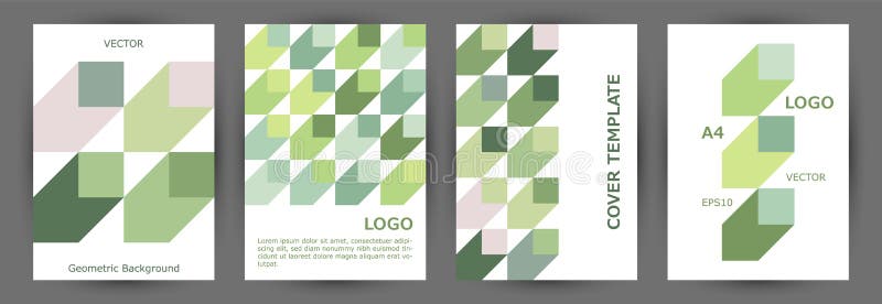 Scientific Publication Cover Layout Collection A4 Design. Modernism ...