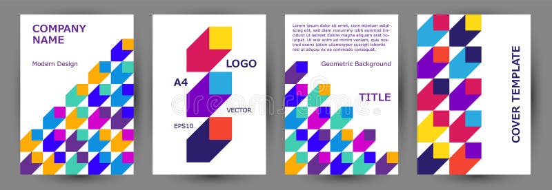 Scientific Publication Front Page Layout Collection Graphic Design ...