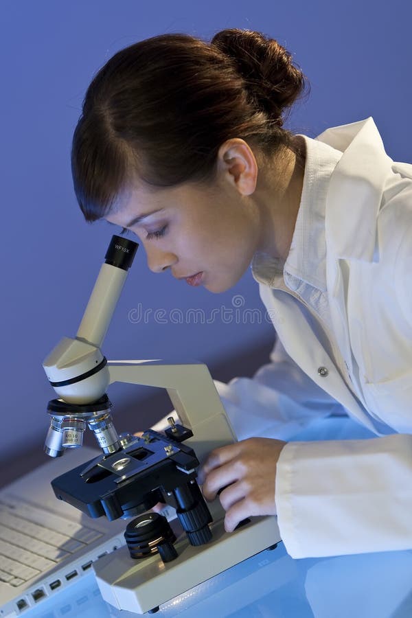 Microscope in a Scientific Research Laboratory Stock Photo - Image of ...