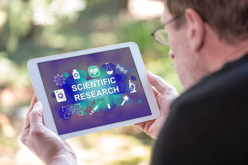 Scientific Research Concept on a Tablet Stock Image - Image of health ...